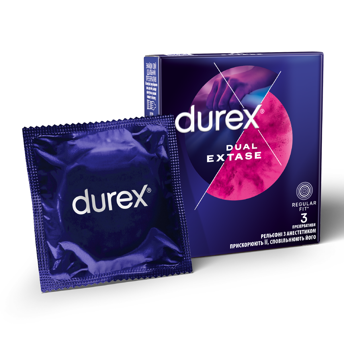 Презерватив з анестетиком Durex® Dual Extase для одночасного ...